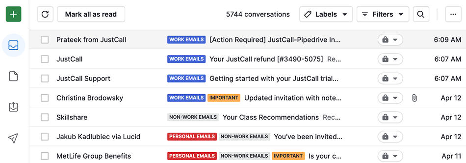 Email labels - Knowledge Base | Pipedrive